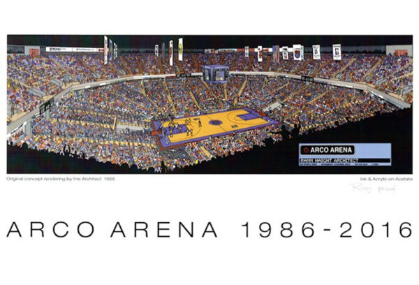 ARCO Arena - Original Architectural Rendering Posters by Rann Haight